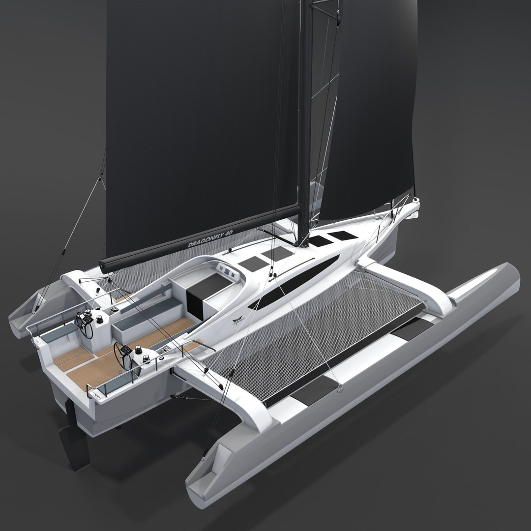 3D Model Dragonfly 40 Performance Cruiser Trimaran - TurboSquid 2130165