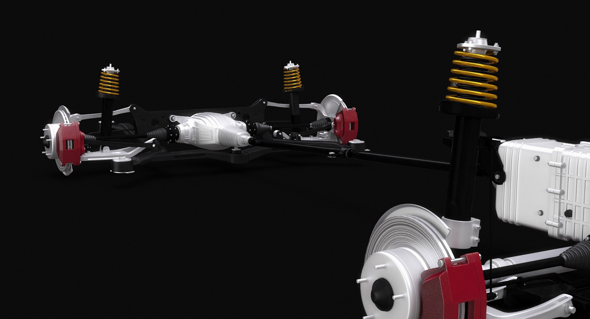 3d 4wd chassis x-ray model