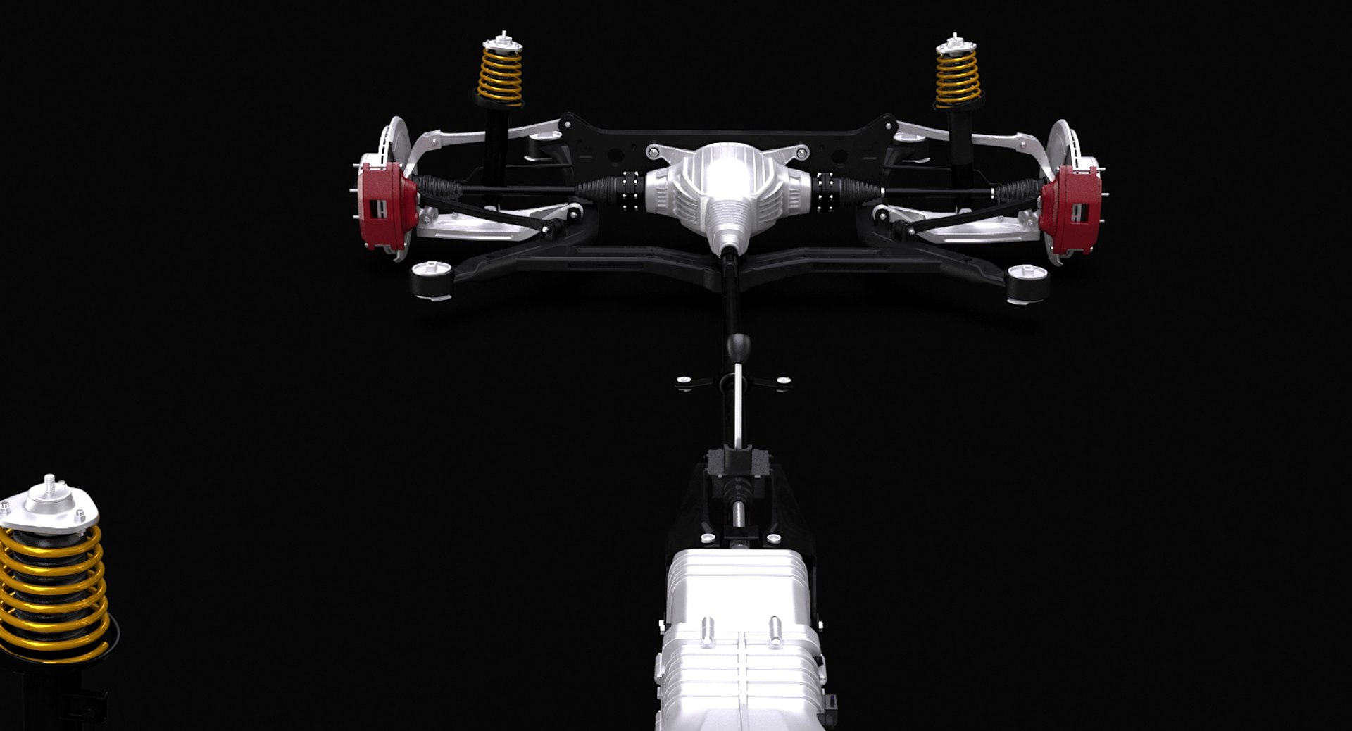 3d 4wd chassis x-ray model