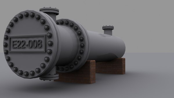 3d model plate heat exchanger