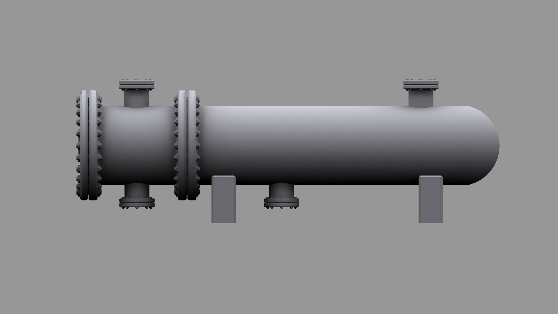 Shell Heat Exchanger 3d Max