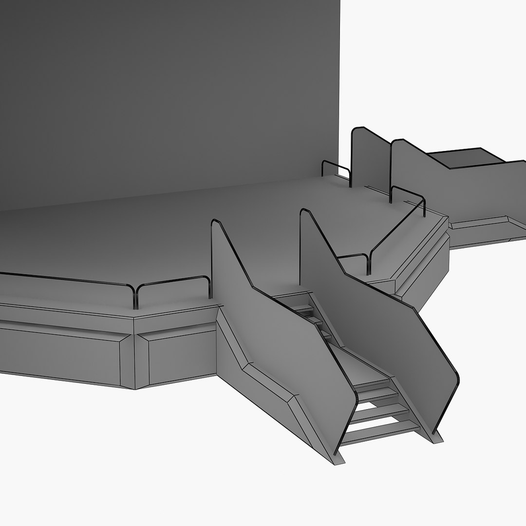 3D Sci-fi Stair Model - TurboSquid 1540837