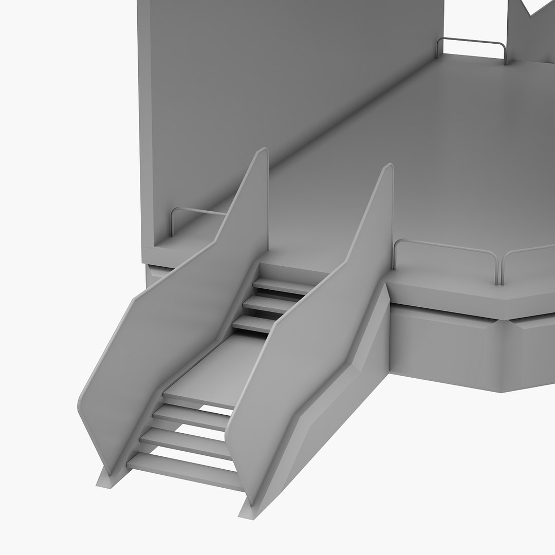 3D Sci-fi Stair Model - TurboSquid 1540837