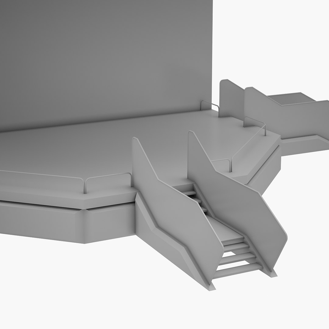3D Sci-fi Stair Model - TurboSquid 1540837