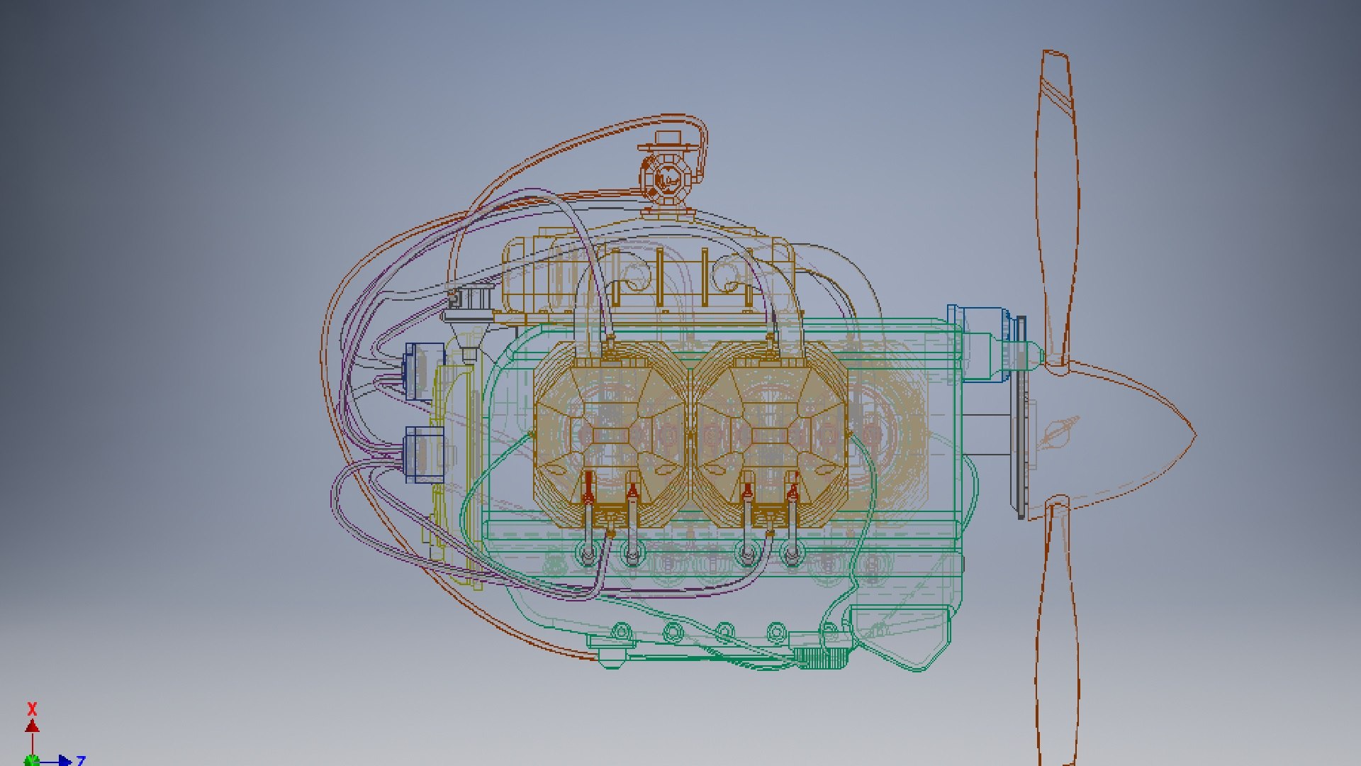 A horizontally opposed engine 3D - TurboSquid 2072509