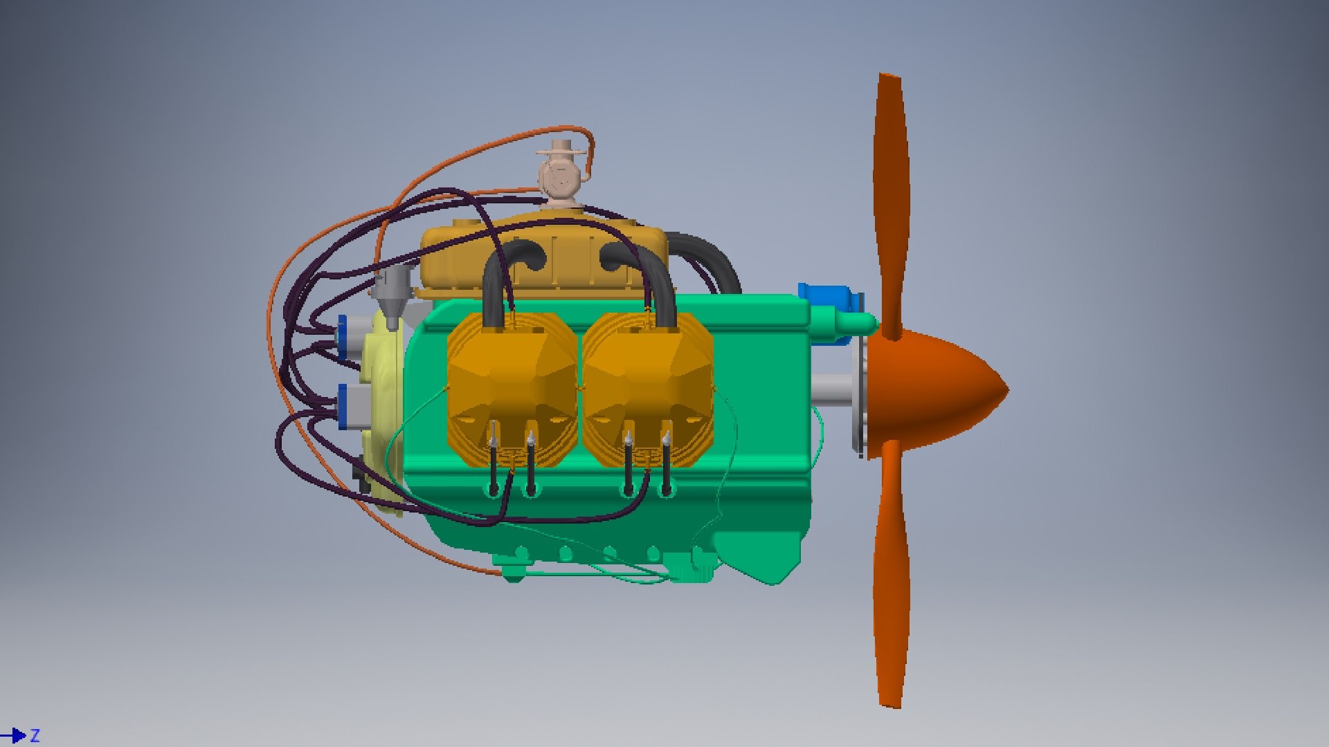 A Horizontally Opposed Engine 3D - TurboSquid 2072509
