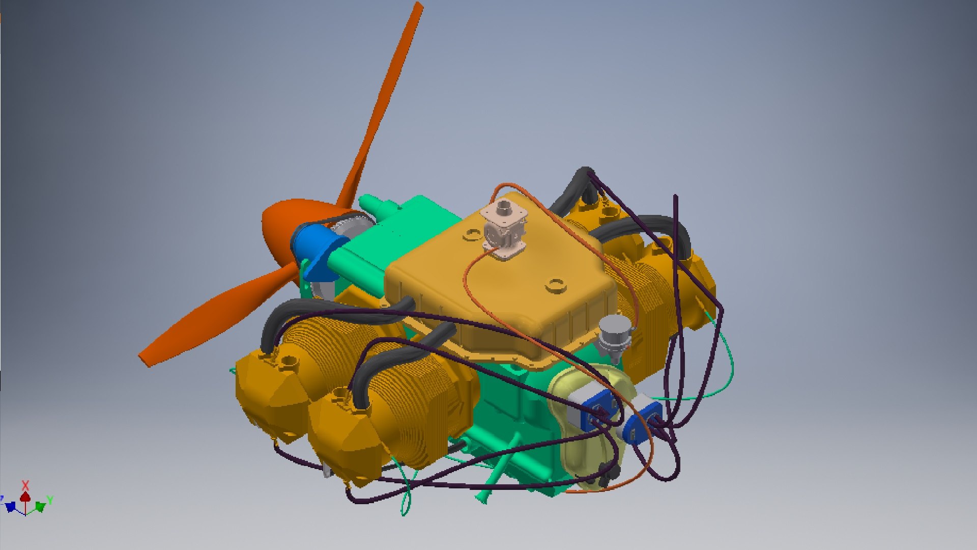 A Horizontally Opposed Engine 3D - TurboSquid 2072509