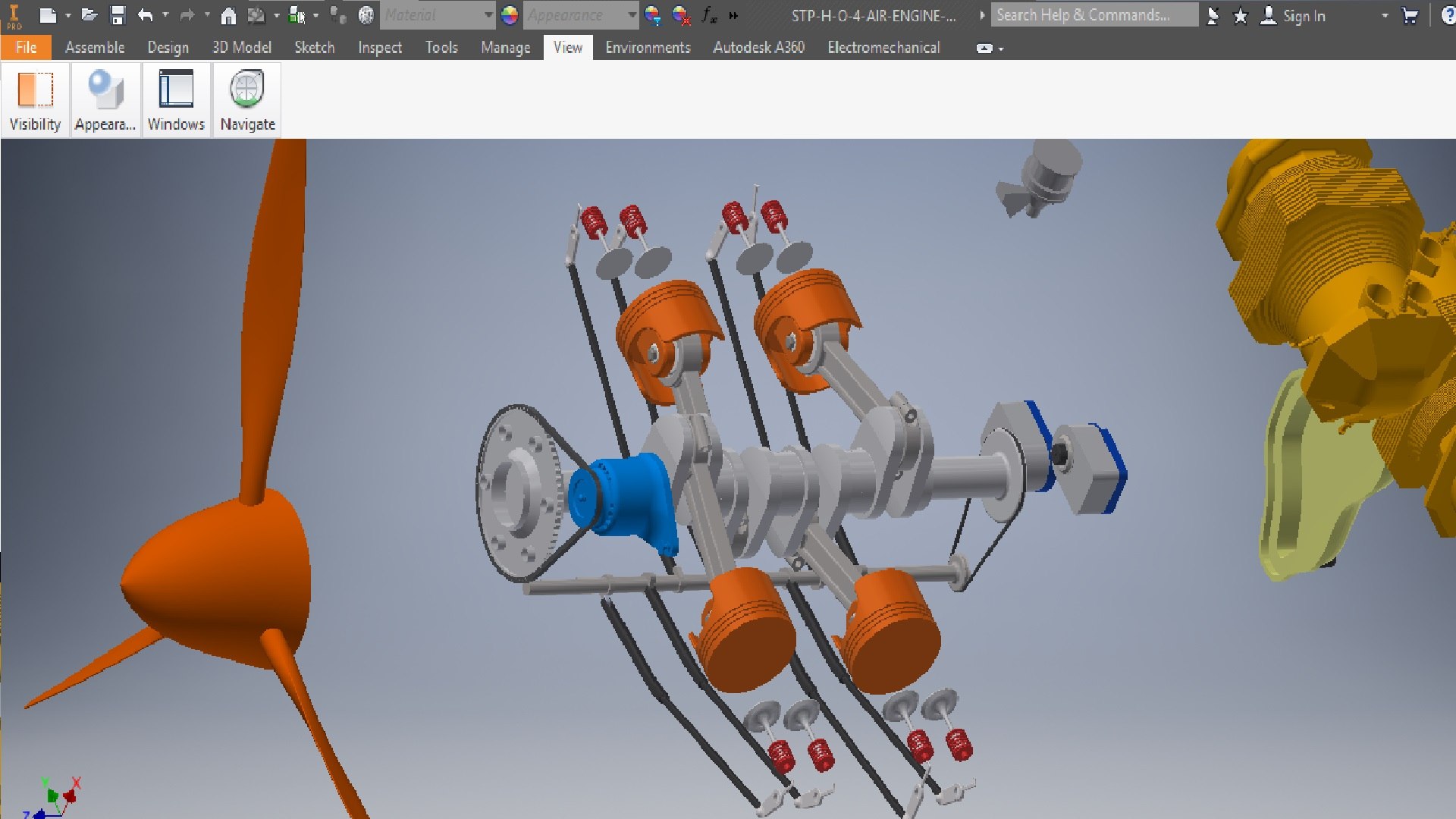 A horizontally opposed engine 3D - TurboSquid 2072509