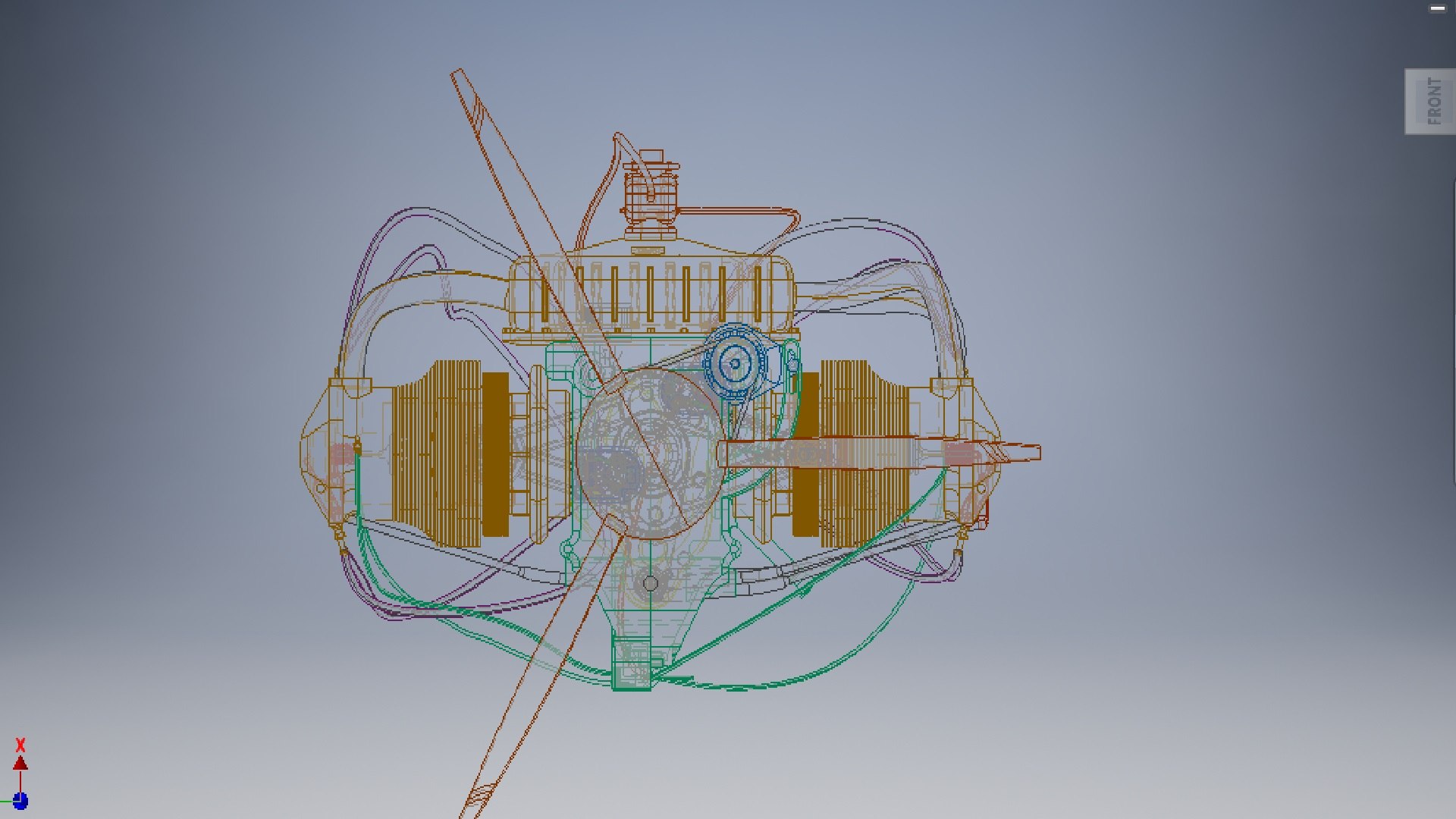 A horizontally opposed engine 3D - TurboSquid 2072509
