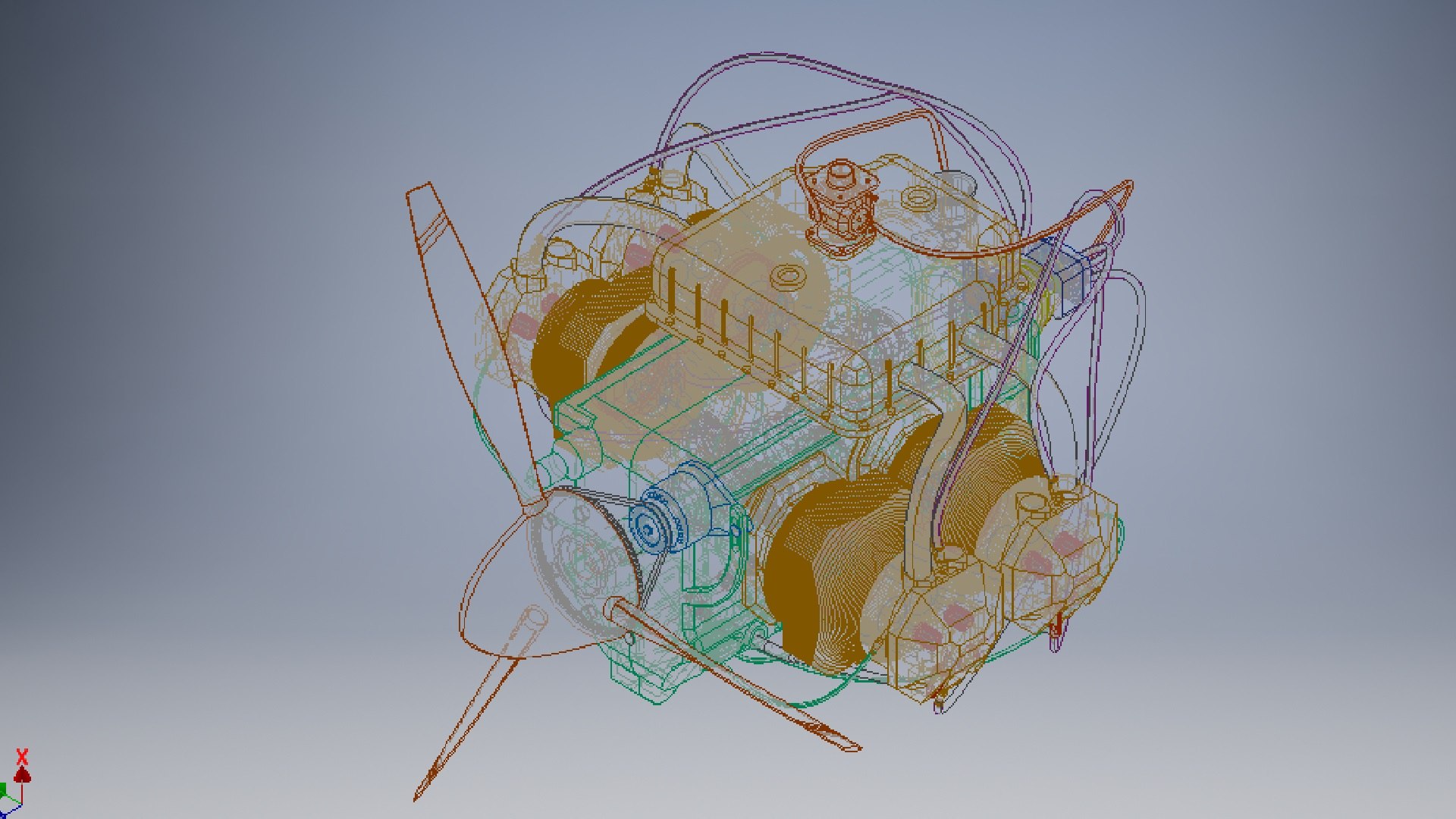 A horizontally opposed engine 3D - TurboSquid 2072509