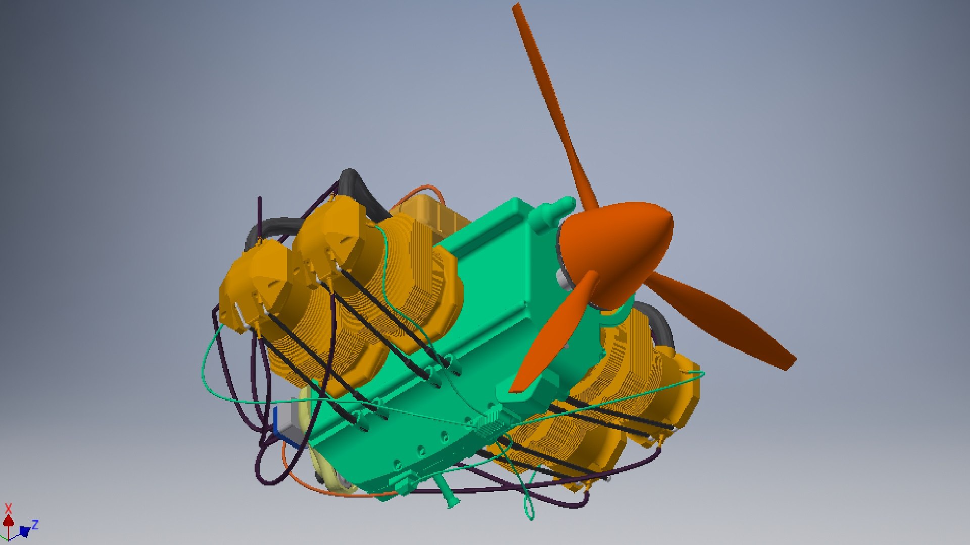 A horizontally opposed engine 3D - TurboSquid 2072509