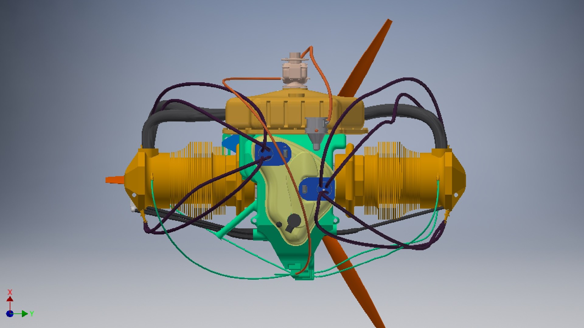 A horizontally opposed engine 3D - TurboSquid 2072509