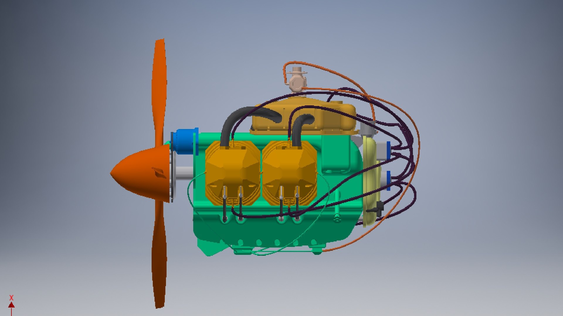 A Horizontally Opposed Engine 3D - TurboSquid 2072509