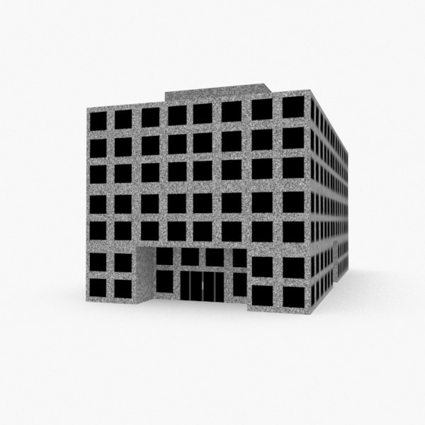 3d basic office building model