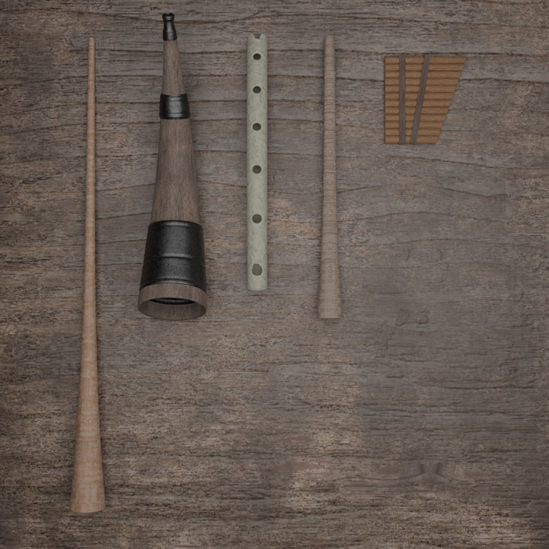 3D Viking Woodwind Instruments - TurboSquid 2085771