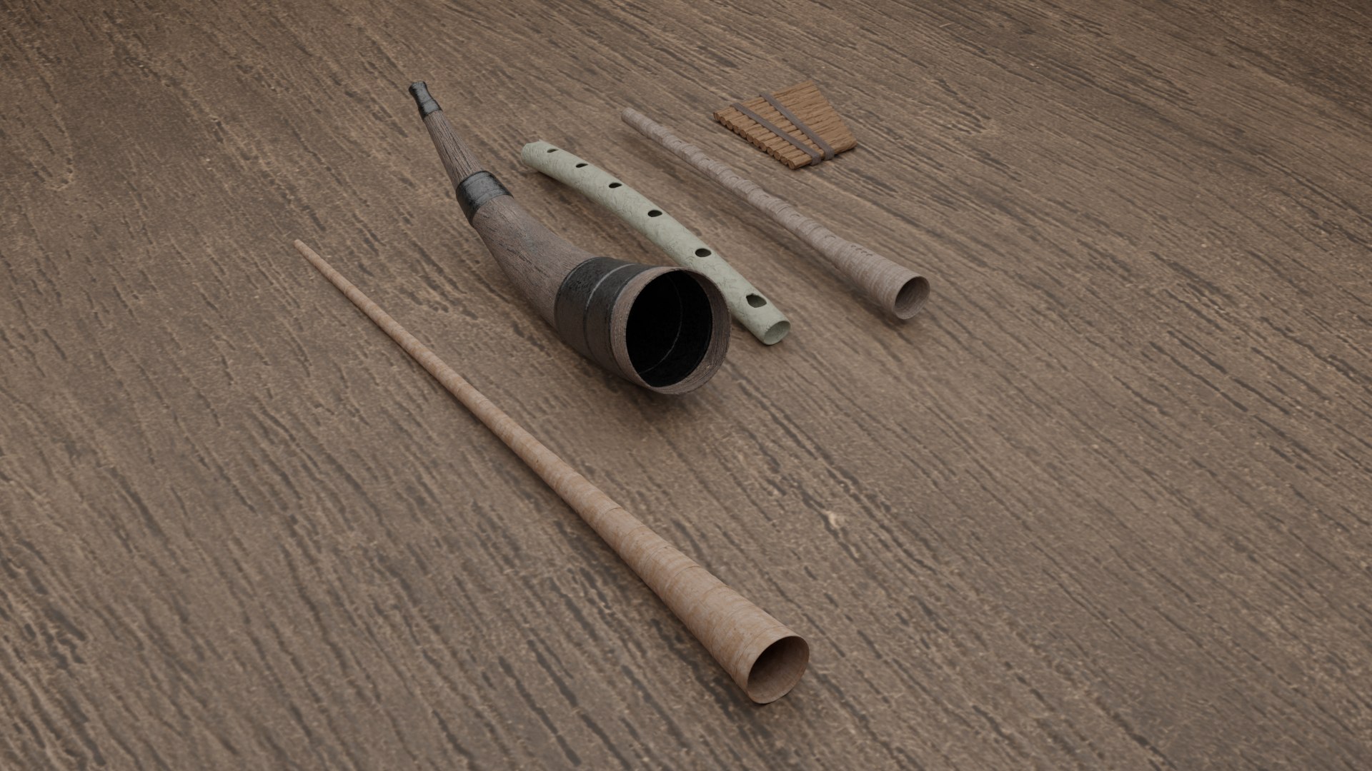 3D Viking Woodwind Instruments - TurboSquid 2085771