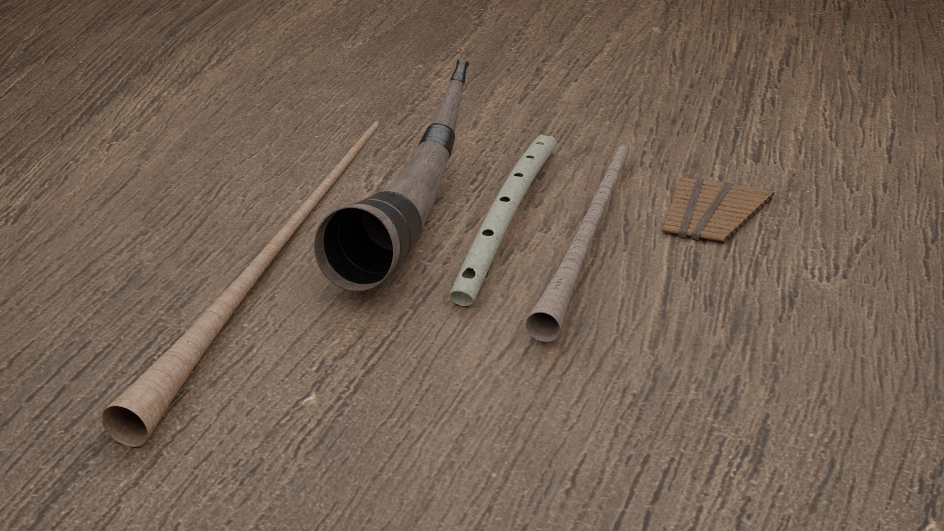 3D Viking Woodwind Instruments - TurboSquid 2085771