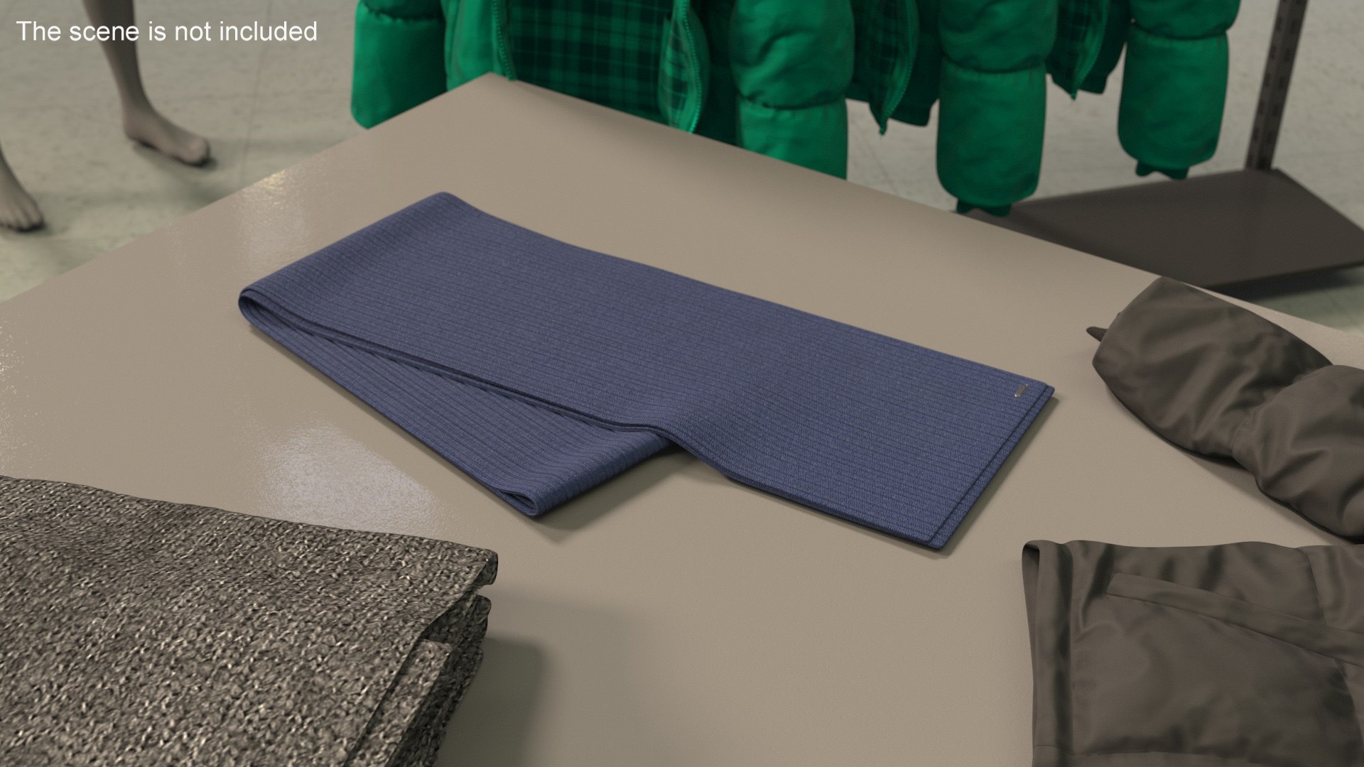 Folded Blue Scarf 3D Model - TurboSquid 2243961
