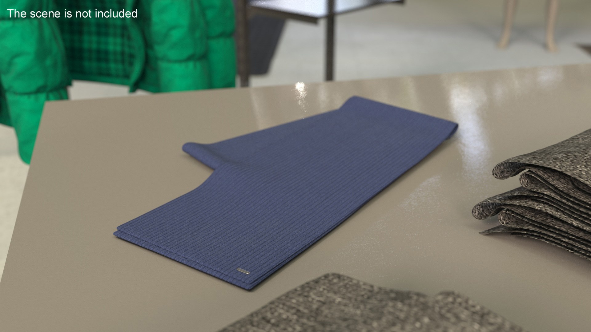 Folded Blue Scarf 3D Model - TurboSquid 2243961