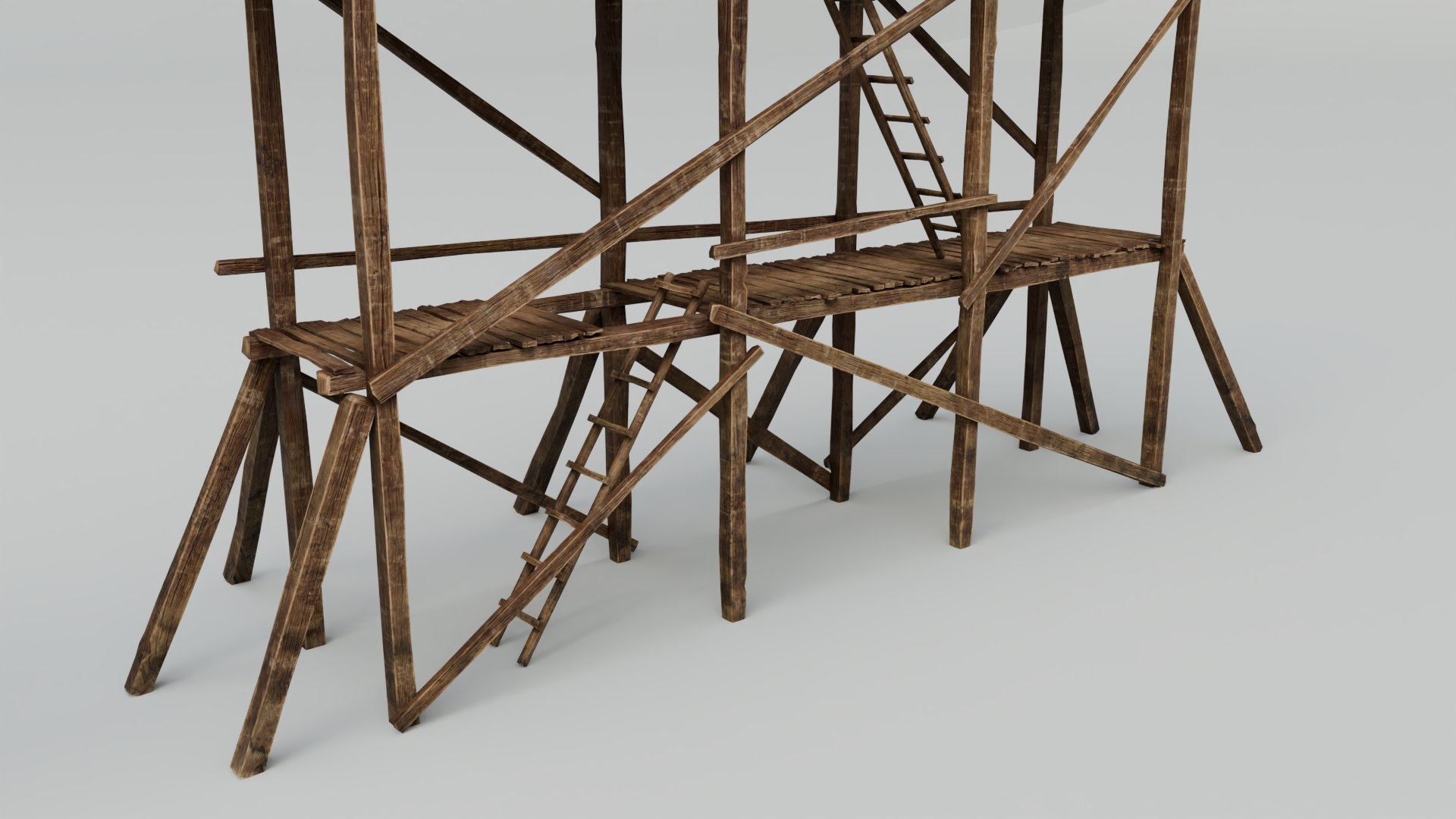 3D Medieval Wooden Scaffolding - TurboSquid 2274125