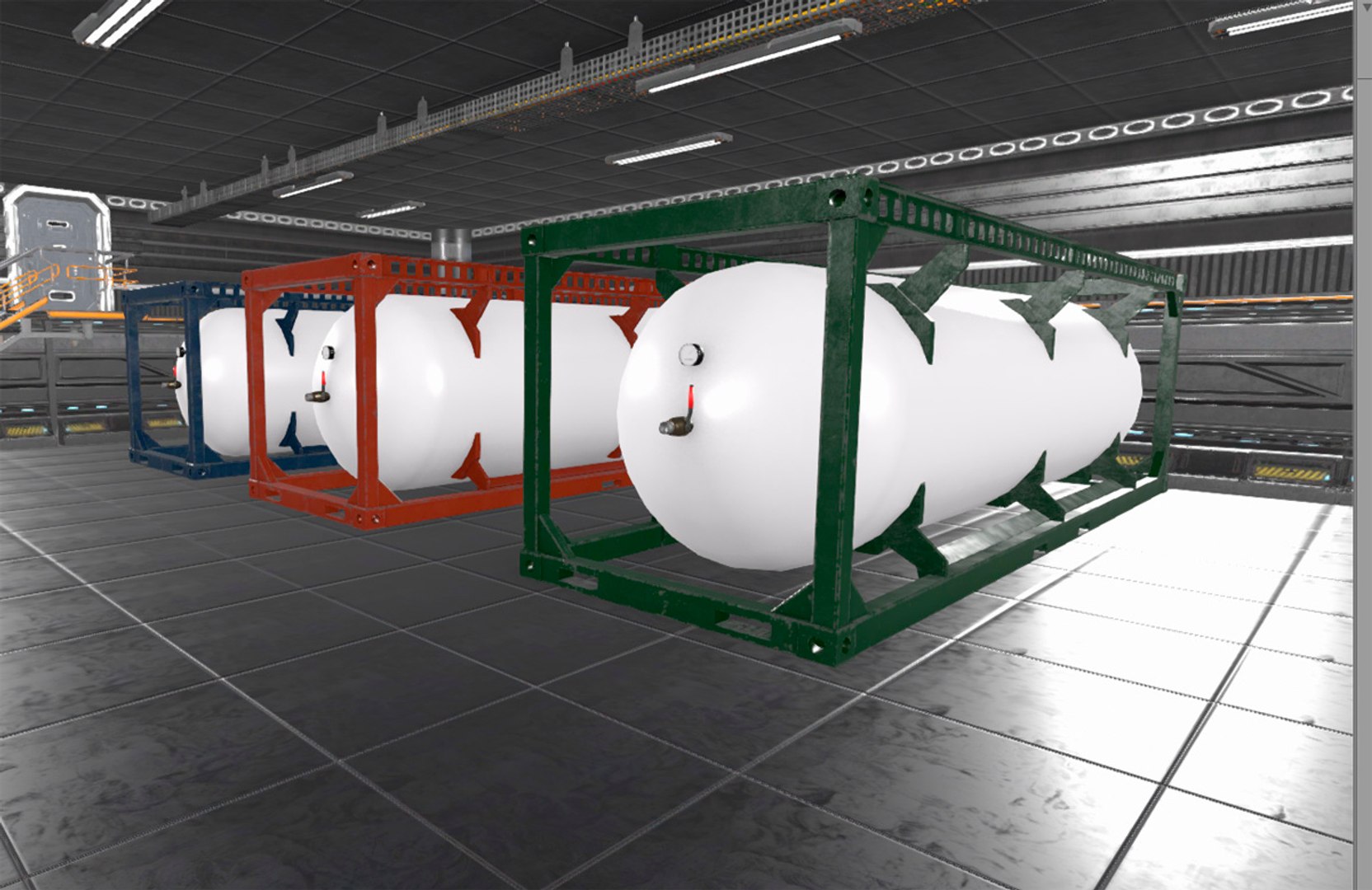 Compressed Gas Tank Cargo 3D Model - TurboSquid 1417438