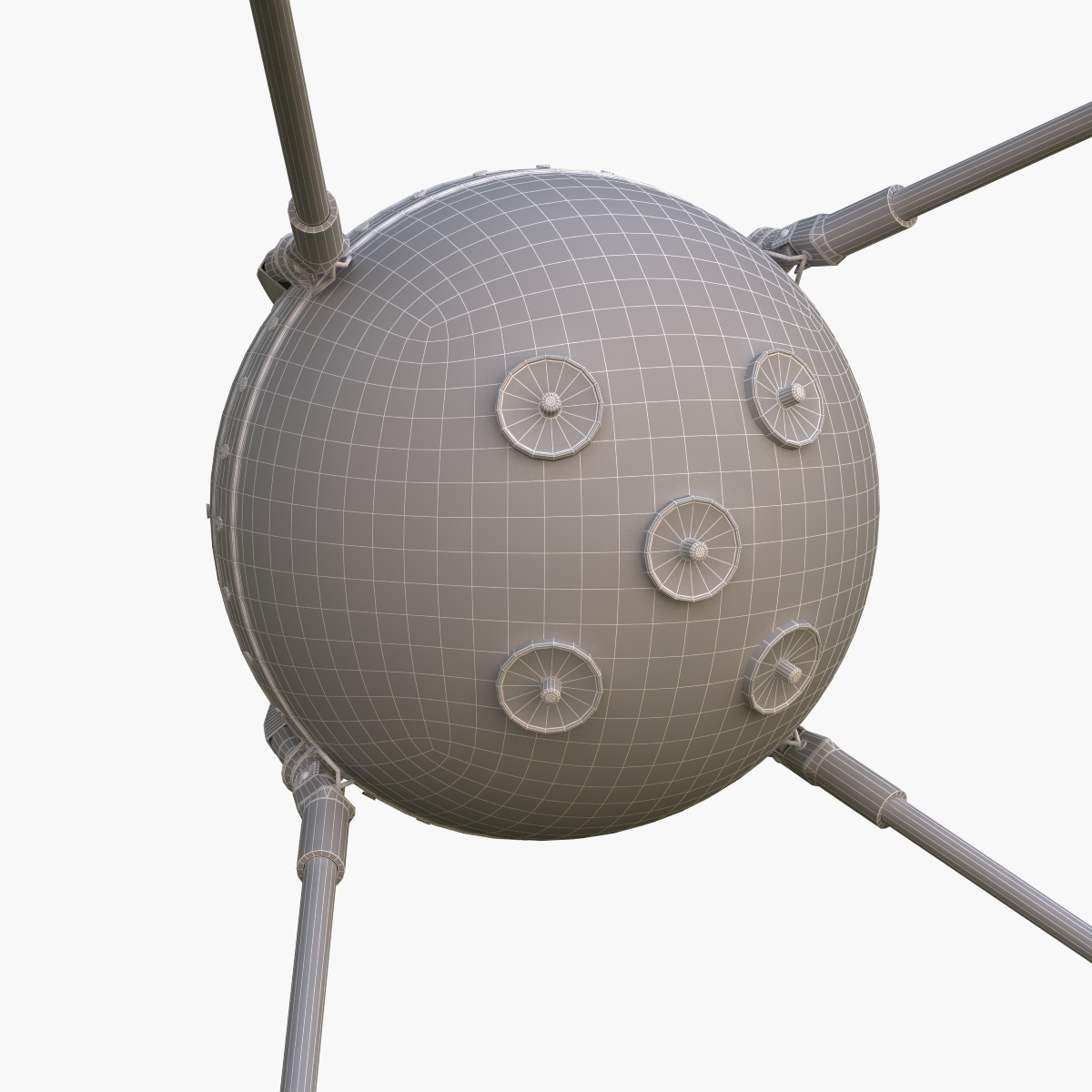3d sputnik 1 model