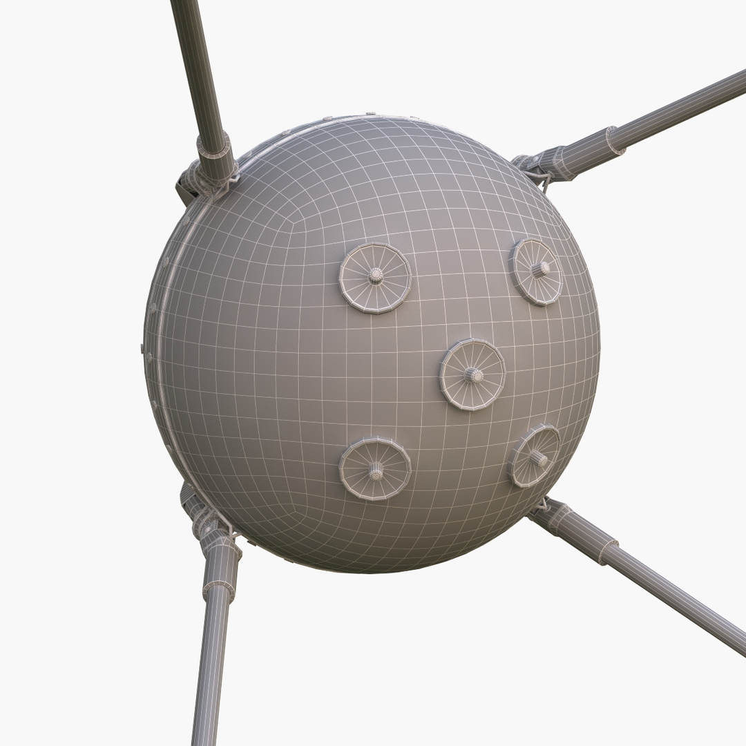 3d sputnik 1 model