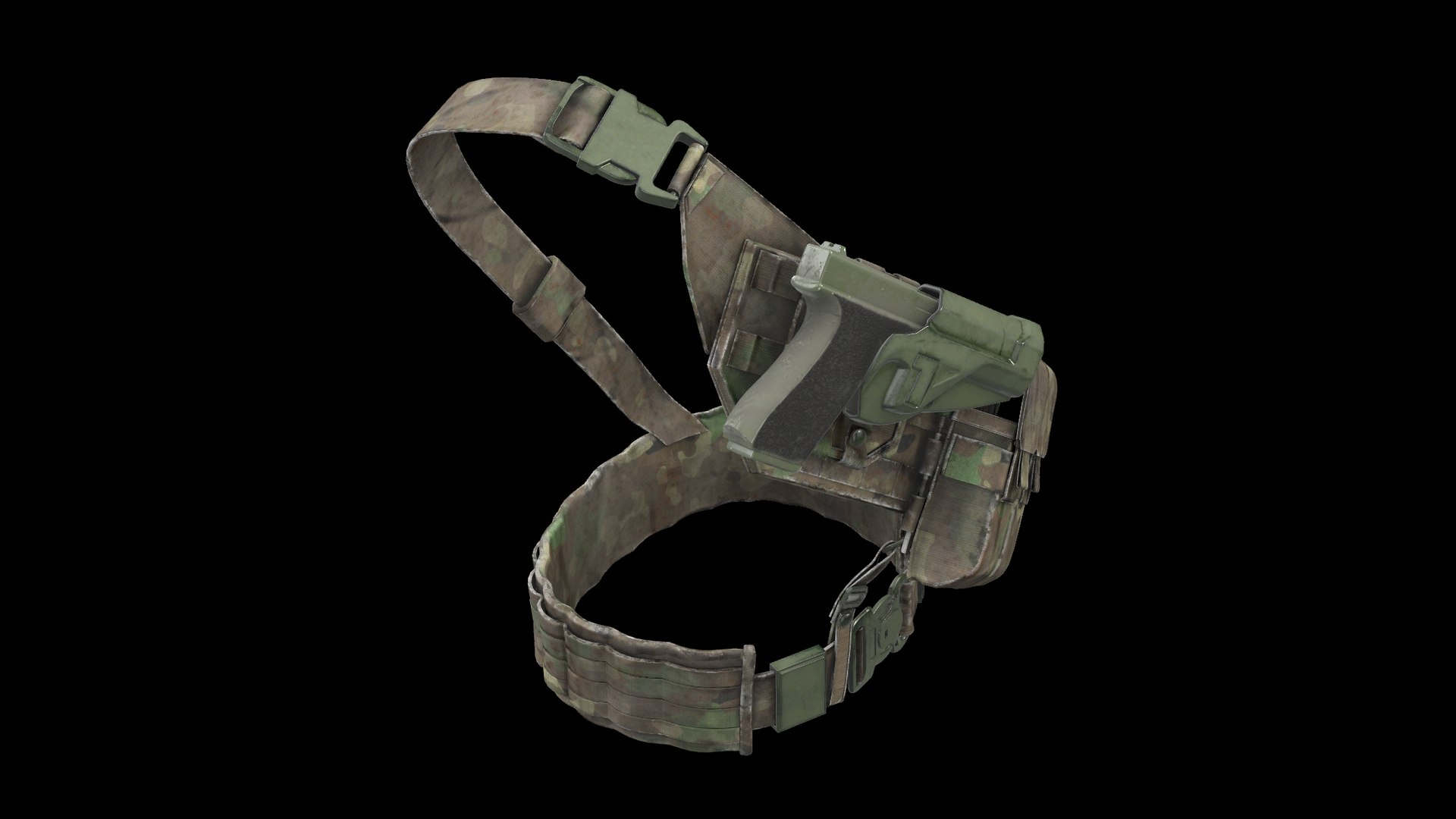 Shoulder Holster 01 3D - TurboSquid 2300398