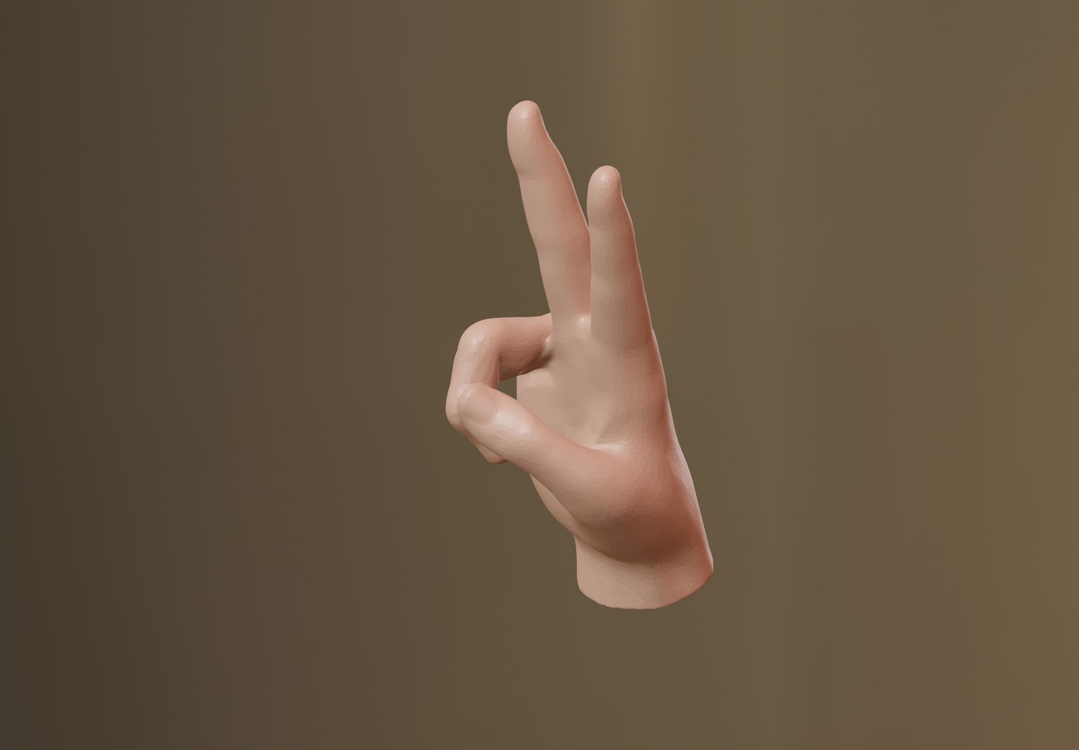Peace Hand Sign 3D Model - TurboSquid 1996692
