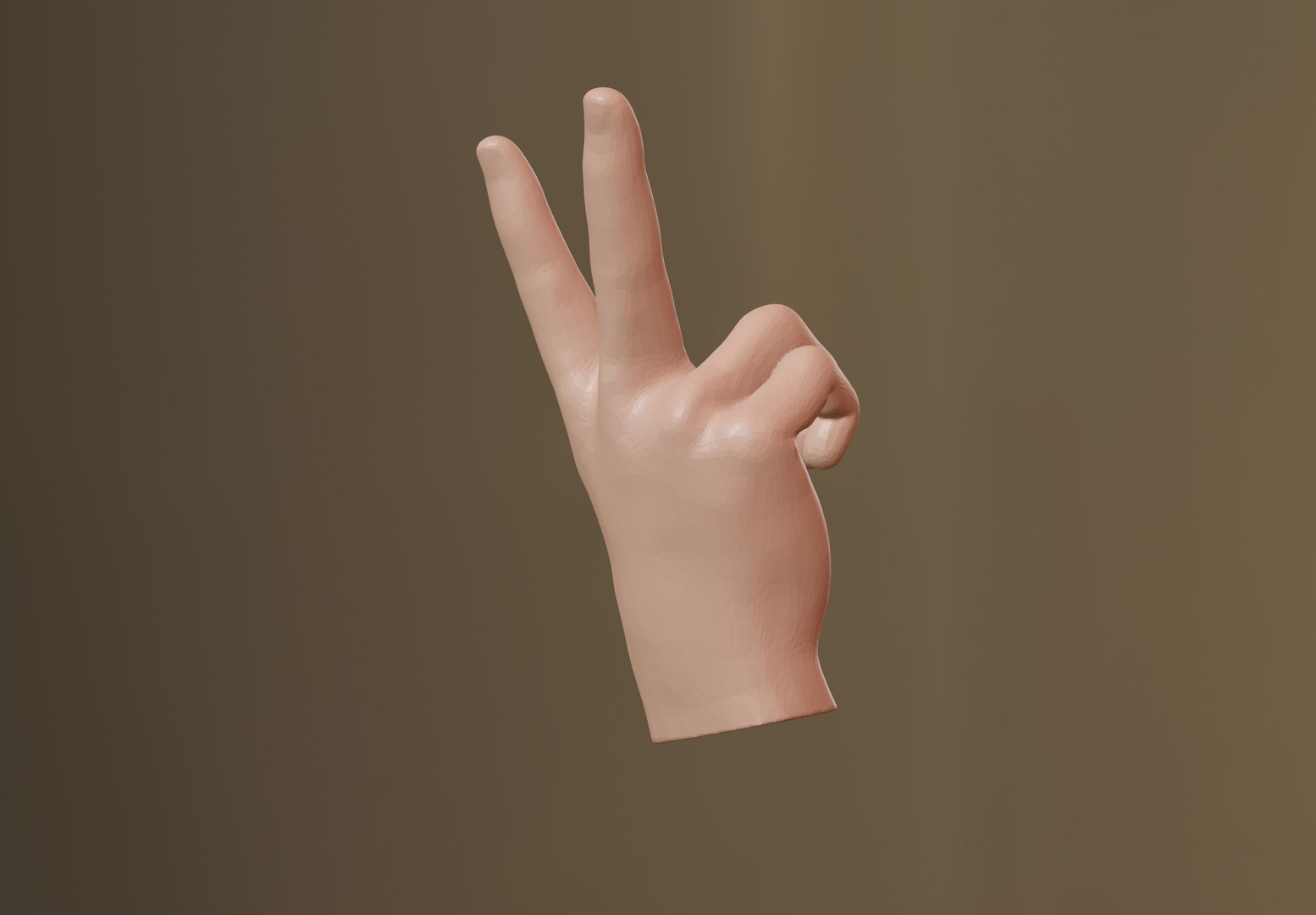 Peace Hand Sign 3D Model - TurboSquid 1996692