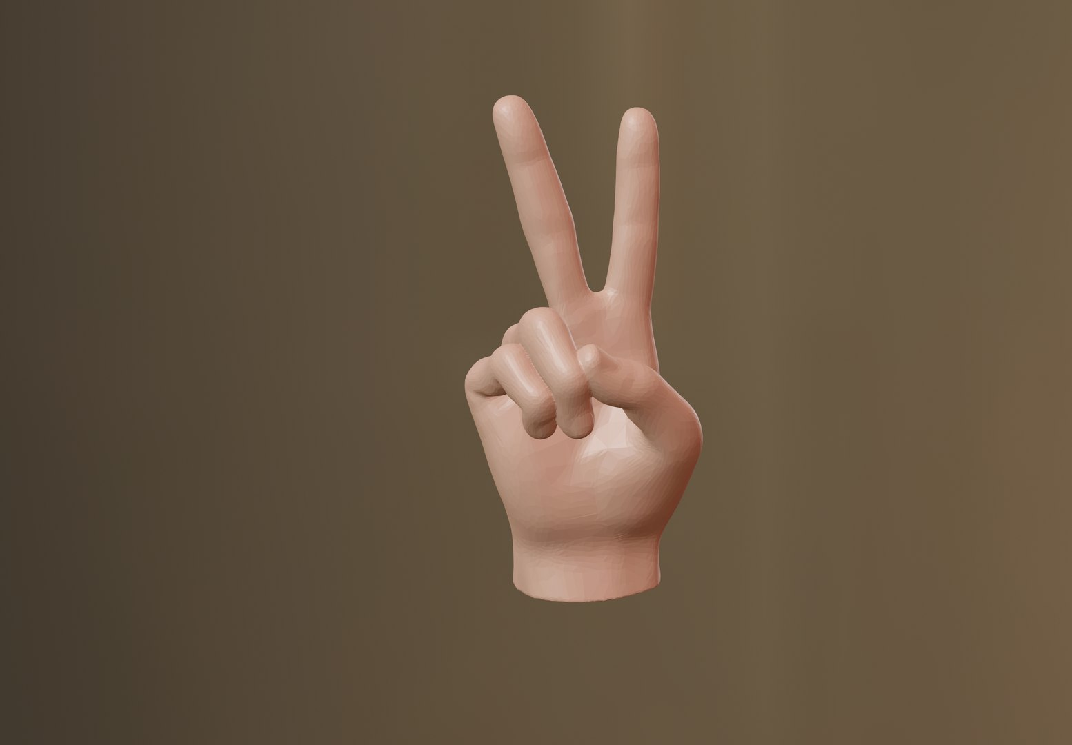 Peace Hand Sign 3D Model - TurboSquid 1996692