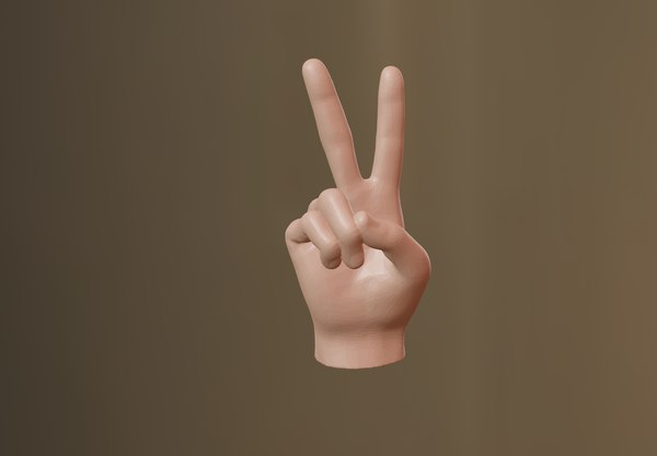 Peace Hand Sign 3D model 3D model - TurboSquid 1996692
