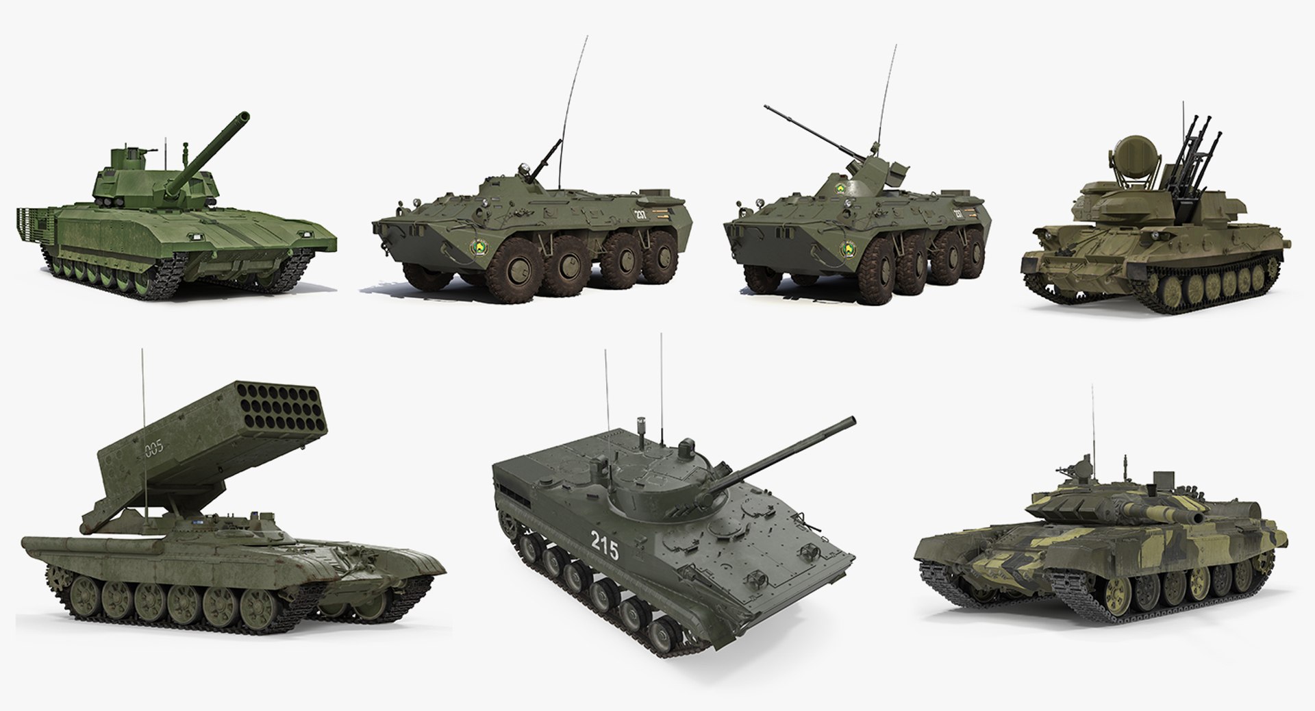 3D rigged russian tanks model - TurboSquid 1206764