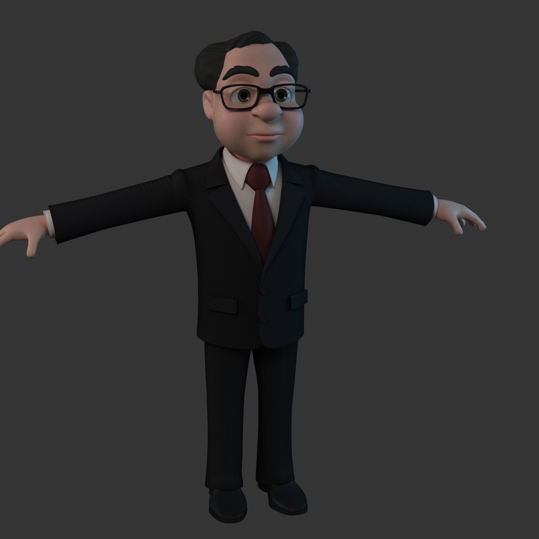 3ds max man cartoon