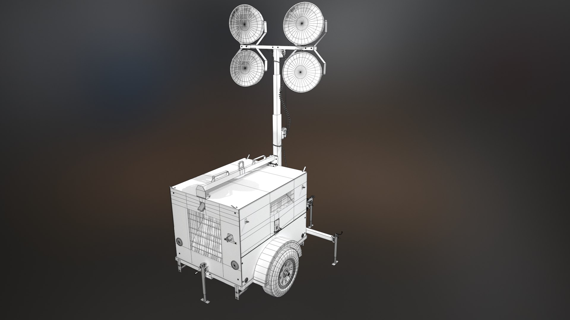 3D Light Tower Model - TurboSquid 1439484