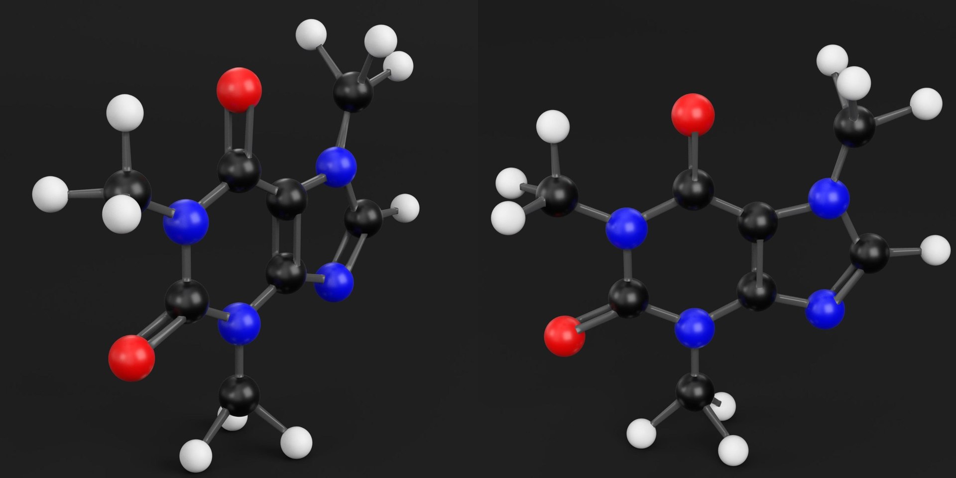 Caffeine molecule model - TurboSquid 1475999