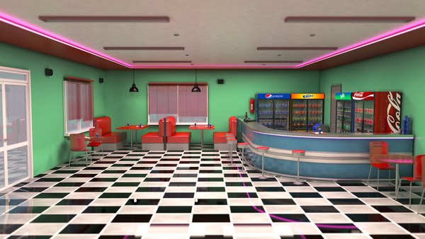 Diner 3D model - TurboSquid 1775355