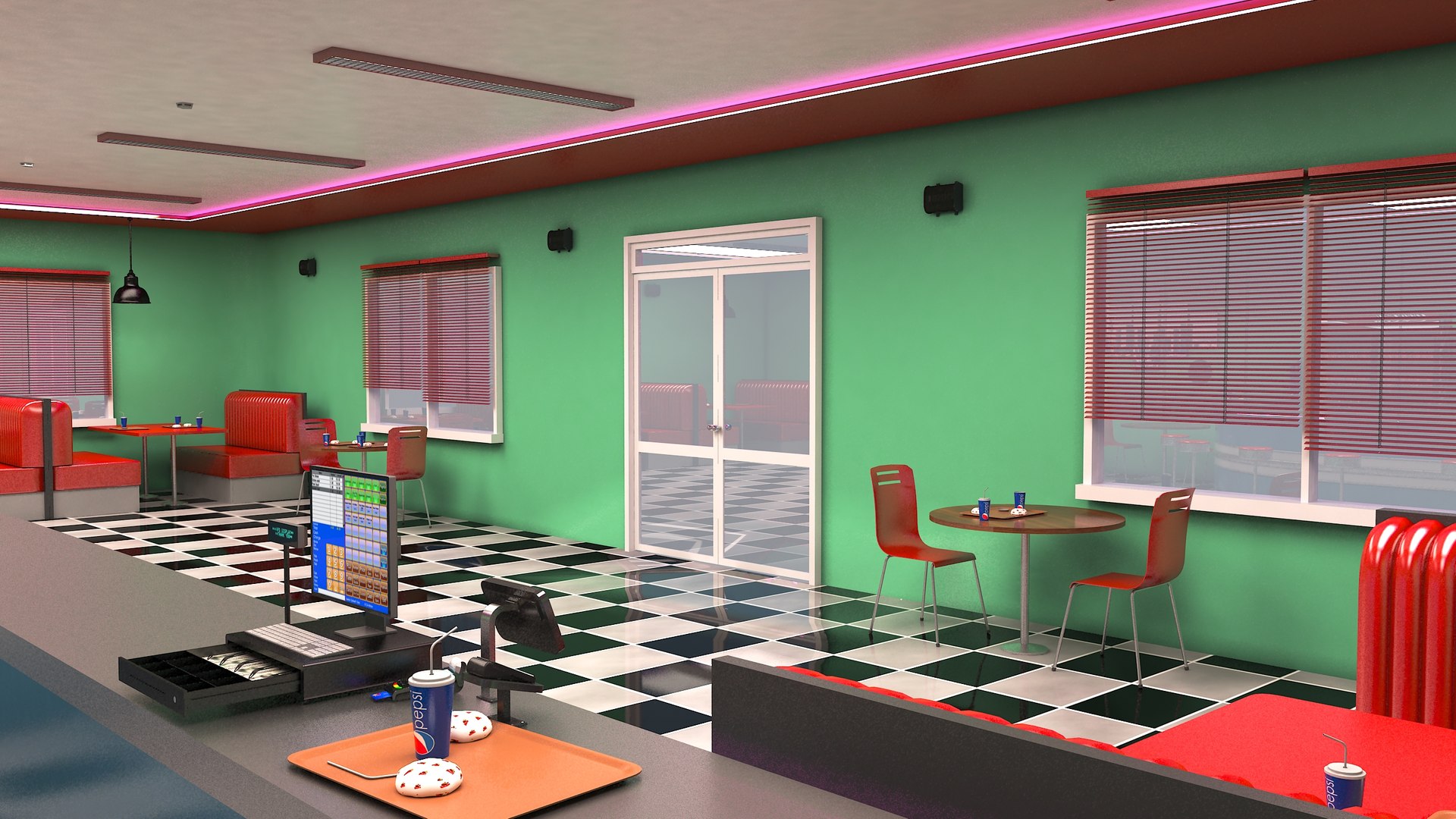 Diner 3D Model - TurboSquid 1775355