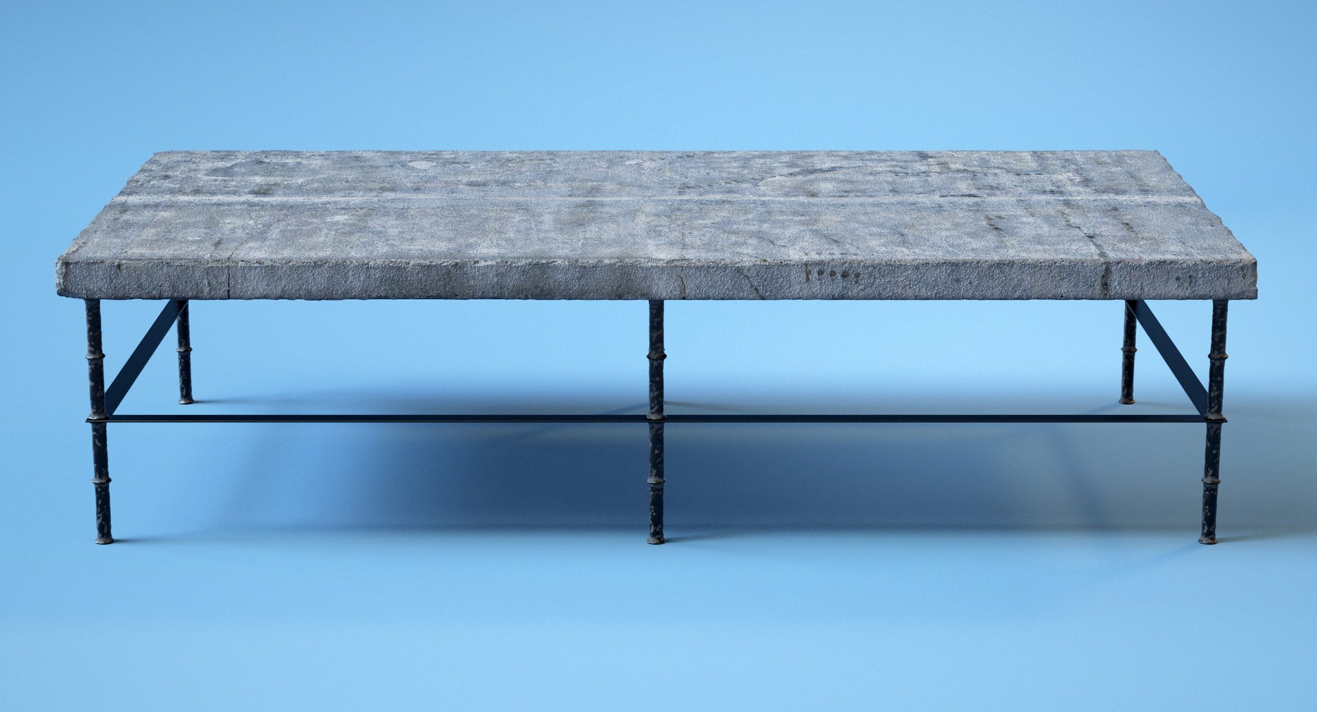 3D Rowen Bluestone Rectangular Coffee Table Model | 1145500 | TurboSquid
