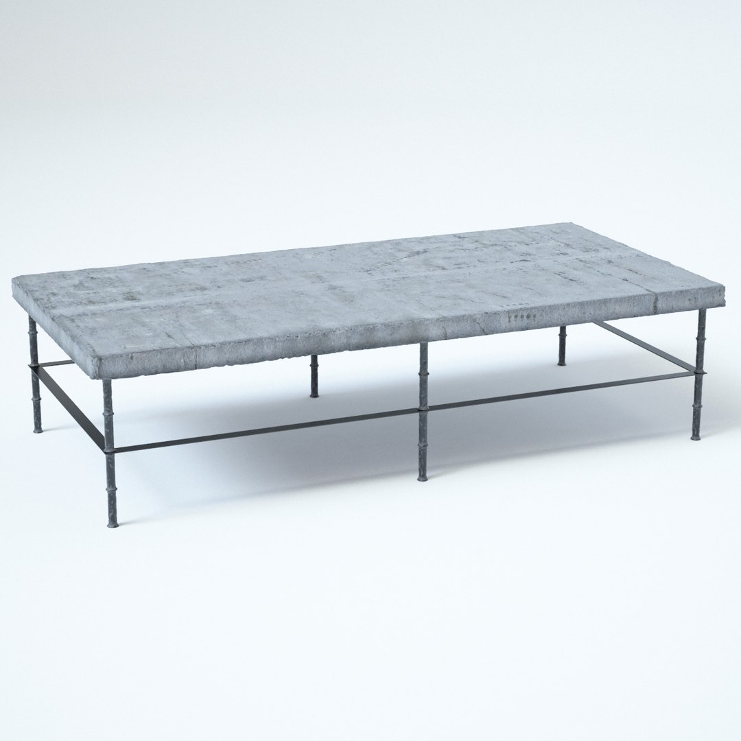 3D Rowen Bluestone Rectangular Coffee Table Model | 1145500 | TurboSquid