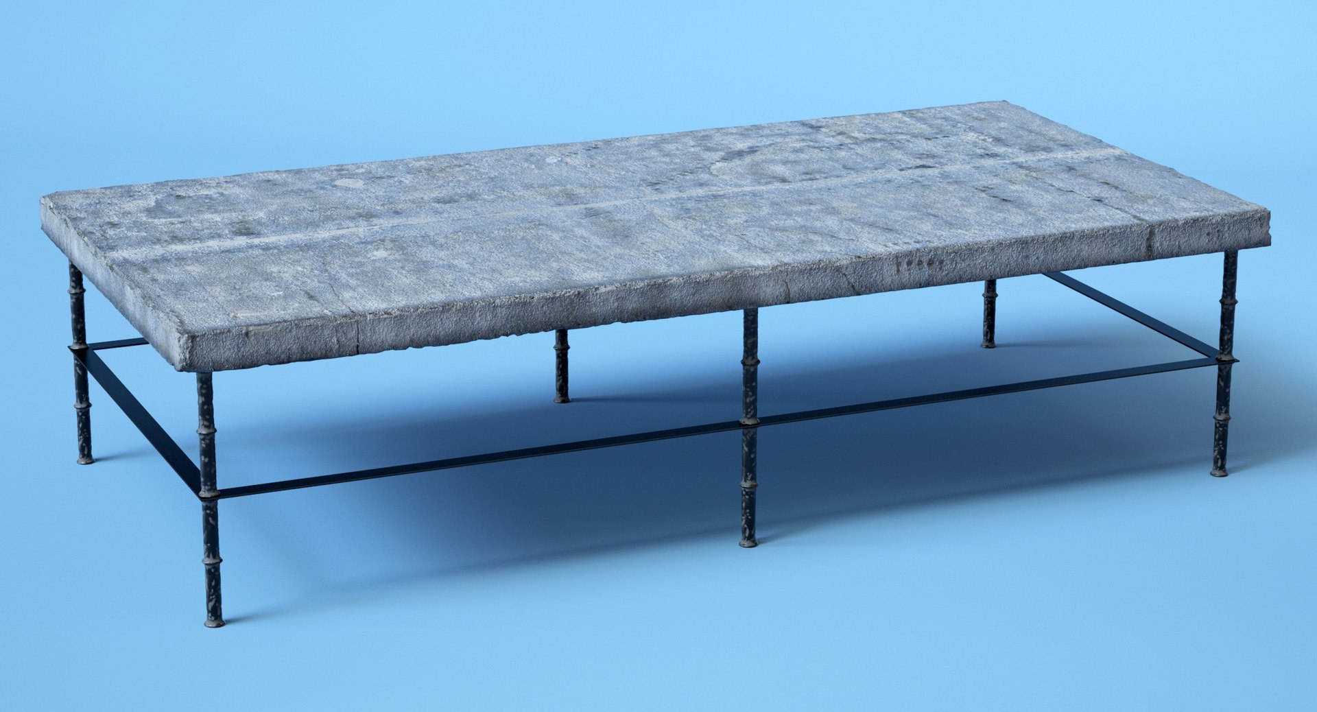 3D Rowen Bluestone Rectangular Coffee Table Model | 1145500 | TurboSquid