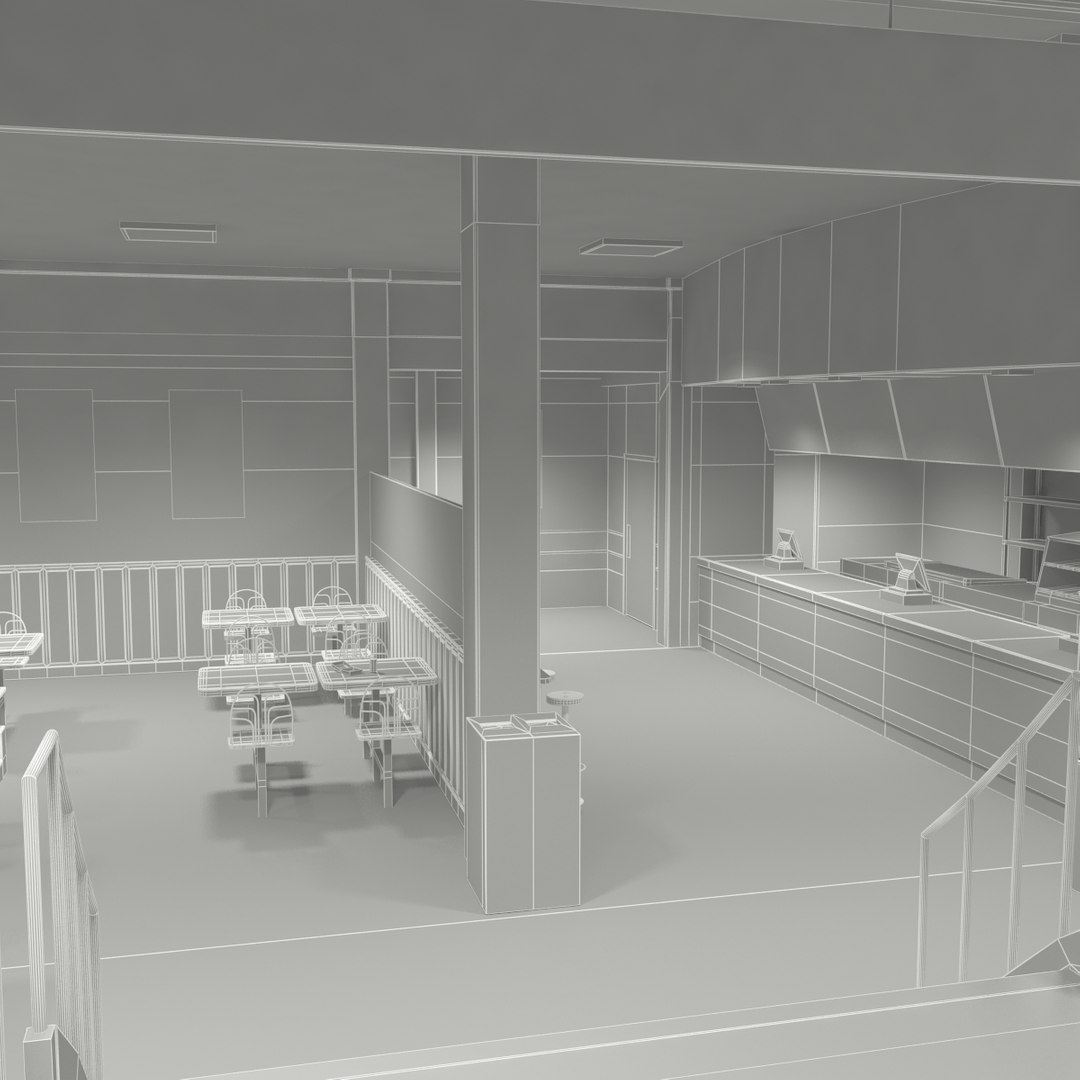 Fast Food Restaurant 3d Max