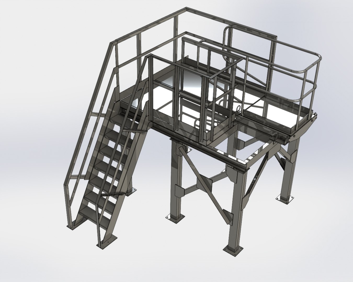 3D Industrial Steps - TurboSquid 1631201