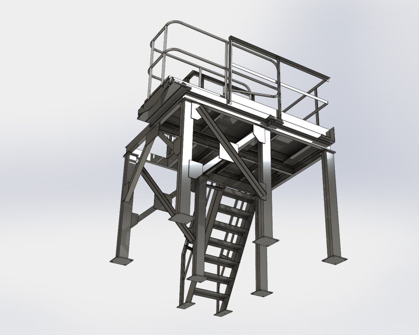 3D Industrial Steps - TurboSquid 1631201