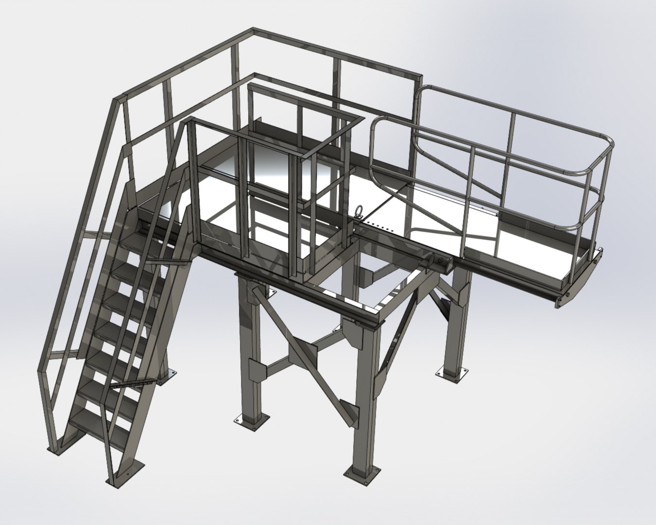3D Industrial Steps - TurboSquid 1631201