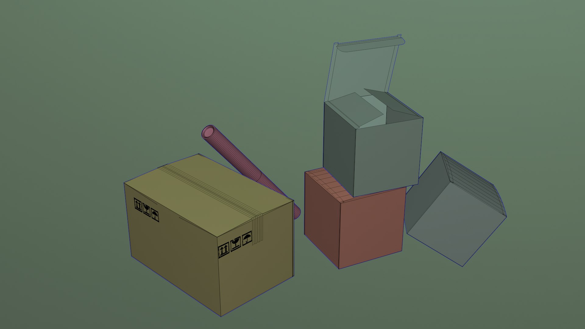 Cardboard Boxes Collection 3D Model - TurboSquid 2220391