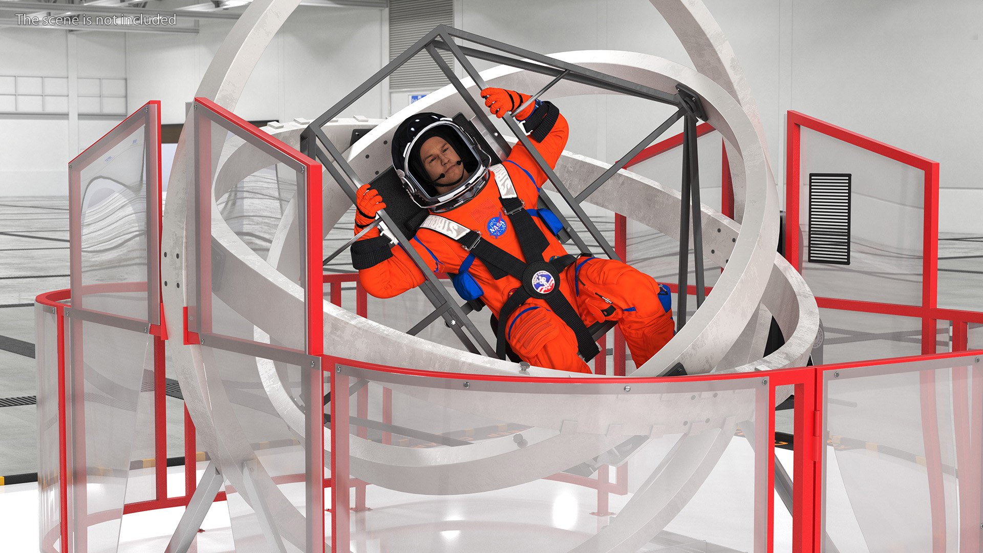3D Astronaut NASA in Multi Axis Simulator - TurboSquid 2157761