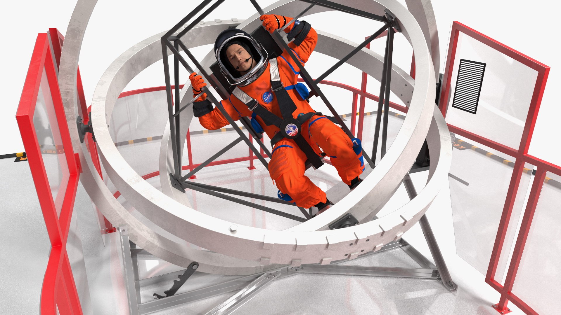 3D Astronaut NASA in Multi Axis Simulator - TurboSquid 2157761
