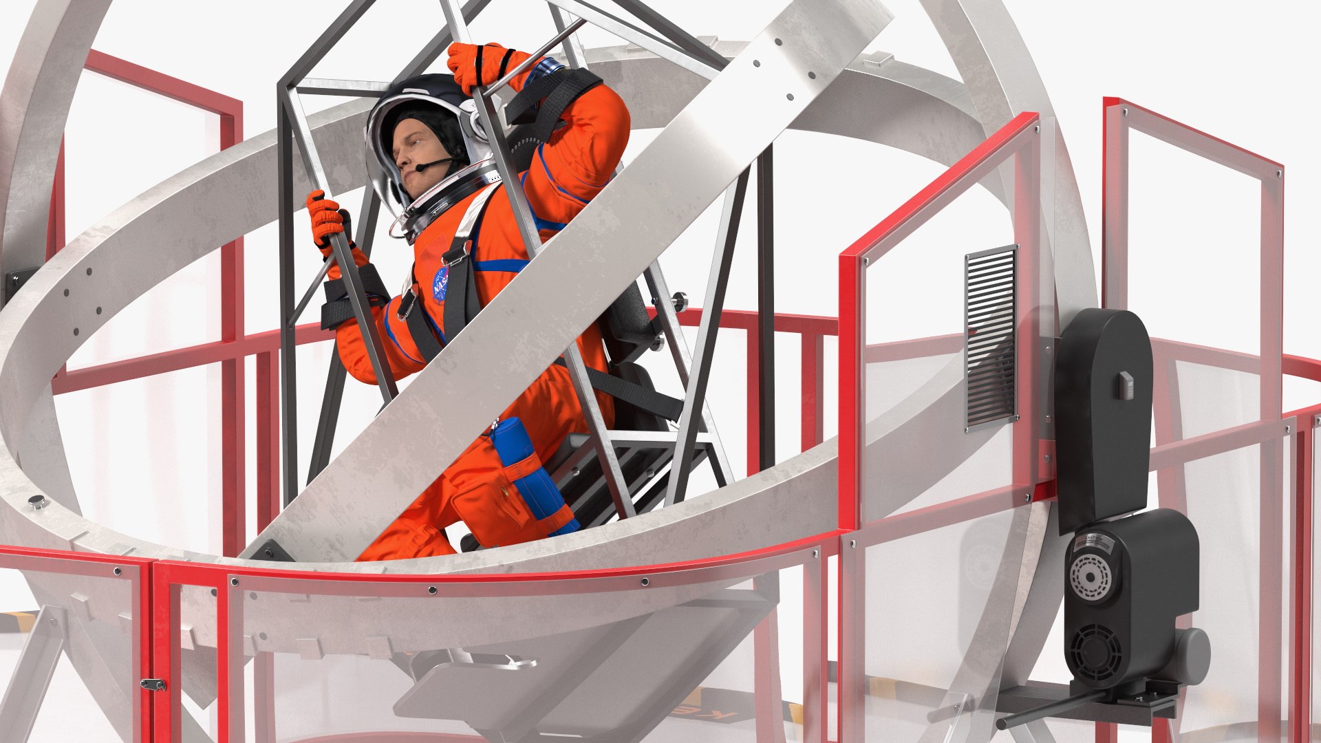 3D Astronaut NASA in Multi Axis Simulator - TurboSquid 2157761