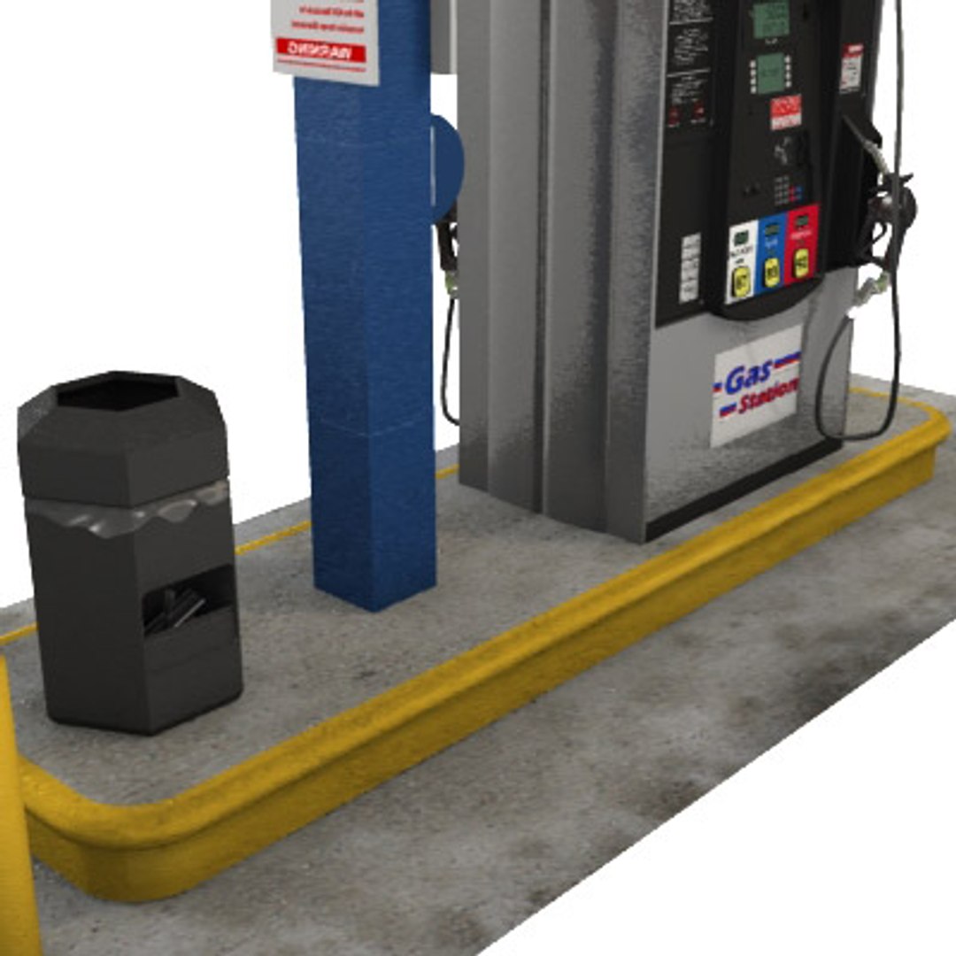 Gas Pump Station 3d Model